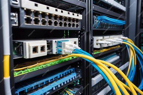 Premium Photo Information Technology Computer Network Telecommunication Ethernet Cables