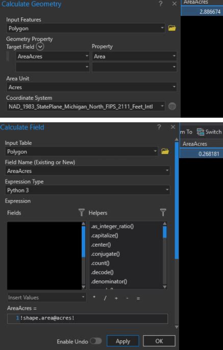 Solved Differences In Calculating Area In Arcgis Pro Esri Community