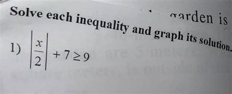 solve each inequality and graph its solution 1 left frac{x}{2} right
