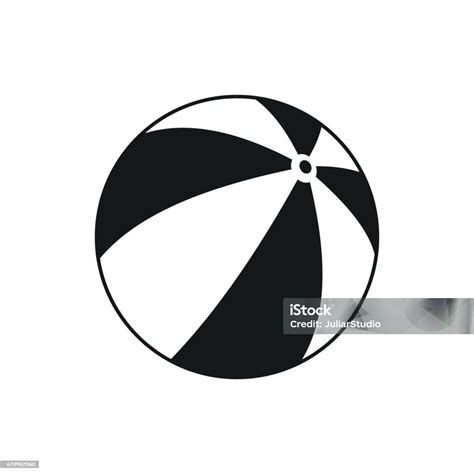 Beach Ball Icon Simple Style Stock Illustration Download Image Now Beach Blogging Design