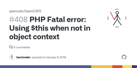 Php Fatal Error Using This When Not In Object Context · Issue 408 · Opencatsopencats · Github