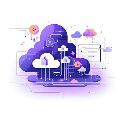 Premium Photo Cloud Technology Computing Connected To Digital Storage In The Data Center Via