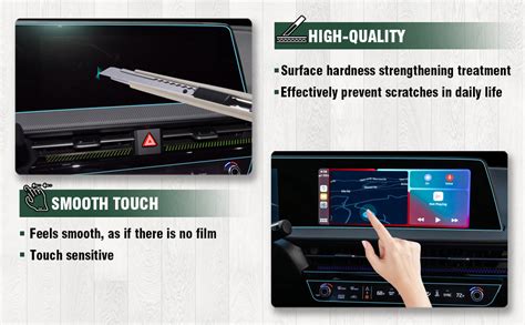 Zquloyo Navigation Lcd Screen And Car Cluster Screen Protector Fit For Kia Ev6 Touch