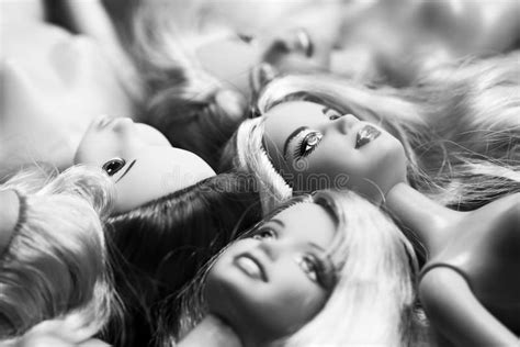 Black And White Composition With Barbie Dolls Editorial Photography