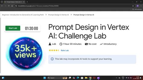 Prompt Design In Vertex Ai Challenge Lab Lab 4 Youtube