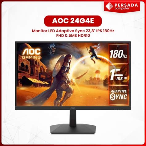 Jual Monitor Led Aoc 24g4e Adaptive Sync 23 8 Ips 180hz Fhd 0 5ms Hdr10 Shopee Indonesia