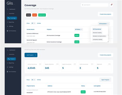 Insurance Company Saas Dashboard On Behance