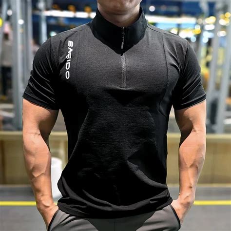 Men Fitness Sport T Shirt Bodybuilding Training Clothing Gym Running