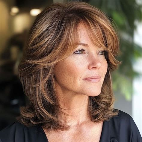 32 Medium Length Layered Haircuts And Hairstyles For Women Over 60