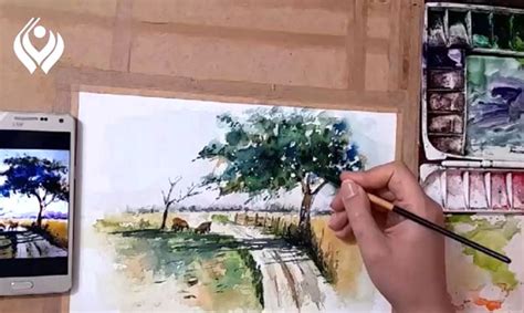 آموزش نقاشی با آبرنگ