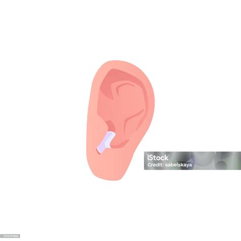 귀 벡터 그림의 보청기 의료 기기 외부 수신기 마이크가 있는 보청기 Bte 장치 감각 지각에 대한 스톡 벡터 아트 및 기타 이미지 감각 지각 건강 진단 건강관리와