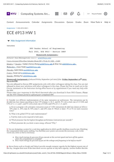 Hw1 Homework Assignment 1 Ece 6913 Hw 1 Hide Assignment Information