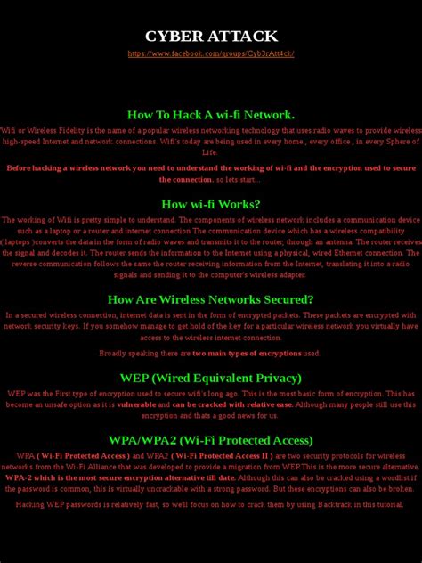 Wep Wireless Hacking Pdf Wi Fi Computer Network