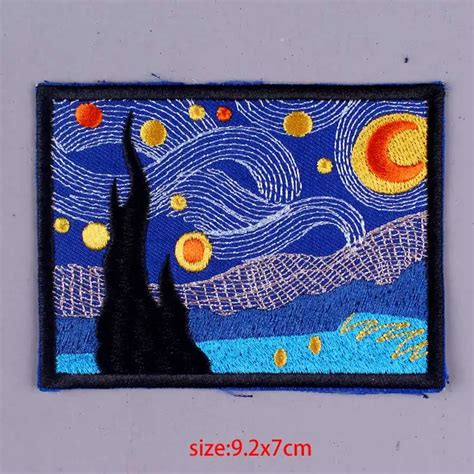 Pulaqi Ван Гог Звездная ночь патчи для одежда из железа на заплатка для одежды Diy эмблемы с
