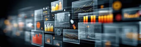 Floating Marketing Dashboard Presenting Data Visuals And Analytics In A