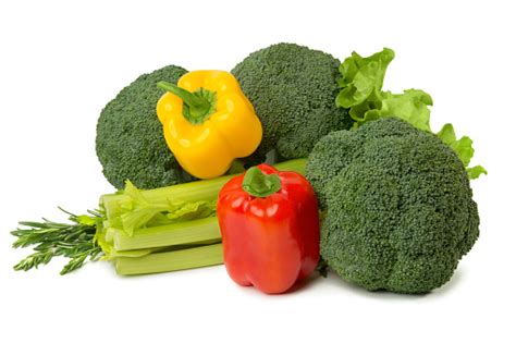 신선한 야채셀러리 브로콜리 달콤한 후추 흰색 배경에 고립 0명에 대한 스톡 사진 및 기타 이미지 0명 개체 그룹 건강한 생활방식 Istock