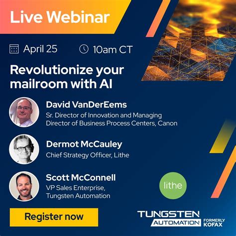Tungstenautomation Kofax Digitaltransformation Digitalmailroom Intelligentautomation