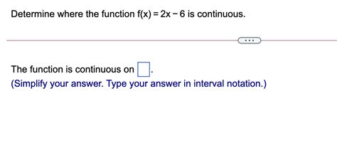 solved determine where the function f x 2x 6 is