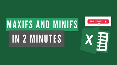 Maxif And Minif Function In Ms Excel Use Max And Min With If Formula