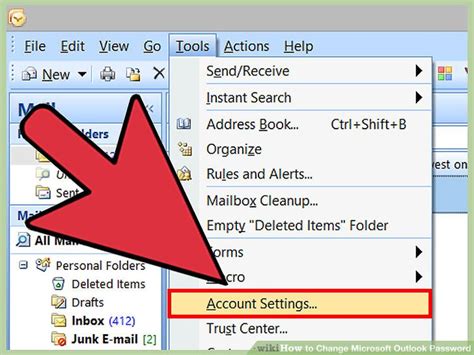 3 Ways To Change Microsoft Outlook Password WikiHow
