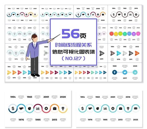 Page Timeline Timeline Information Visualization PPT Chart PowerPoint Template PPTX Free