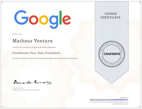 Gostaria De Compartilhar Uma Nova Certificação Foundations Data Data Everywhere Da Empresa