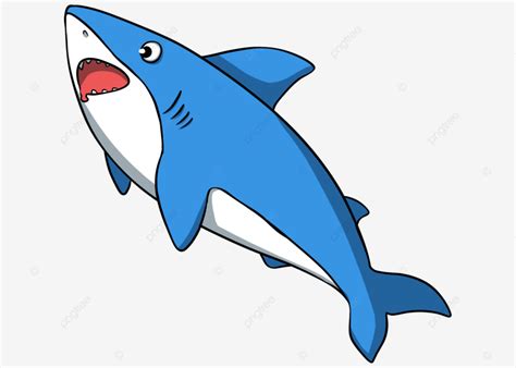 鯊魚卡通淺藍色 可愛 鯊魚 卡通 小鯊魚素材圖案，psd和png圖片免費下載