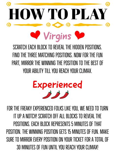 Sex Scratch Offs Coupons Sex Game Sex Coupons Adult Fun Etsy