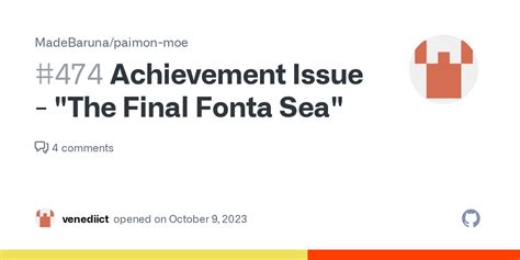 Achievement Issue The Final Fonta Sea · Issue 474 · Madebaruna