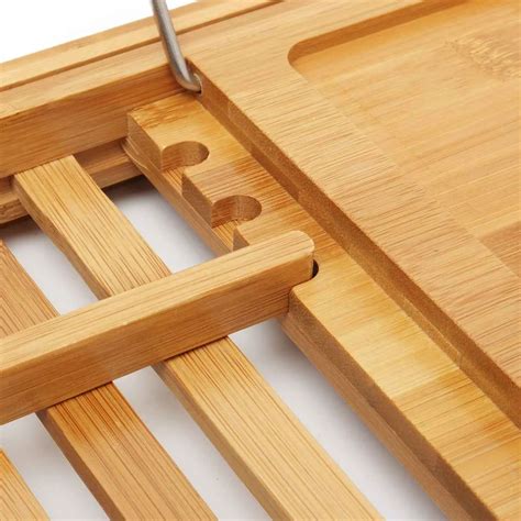 Выдвижная полка для ванной комнаты лоток для ванной Душ Caddy Bamboo Ванна стеллаж полотенце