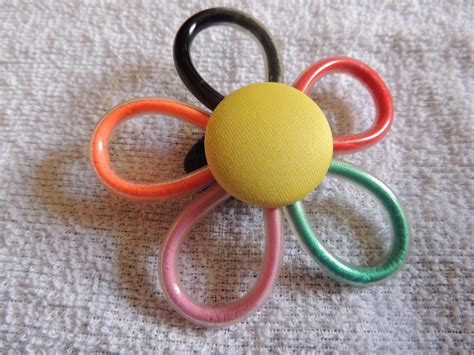 Cod 011 C Elástico De Cabelo Margarida De Plástico Elo7