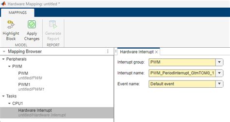 Map Tasks And Peripherals Using Hardware Mapping Matlab Simulink