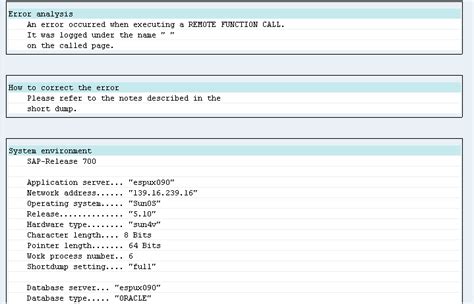 Solved Connection Closed No Data In Rfc Call Sap Community