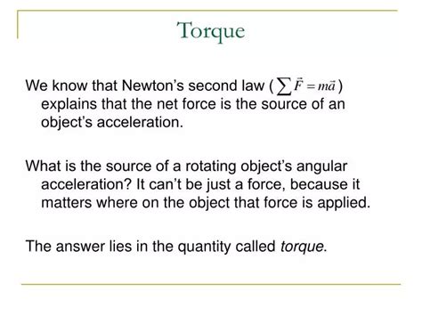 PPT Torque PowerPoint Presentation Free Download ID