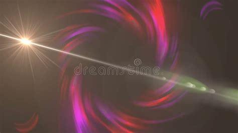 Creating Dynamic Abstract Visual Effect Colorful Light Beams With Swirling Animation Stock