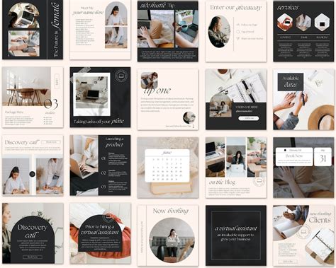 Virtual Assistant Instagram Posts Bundle Va Instagram Posts Etsy