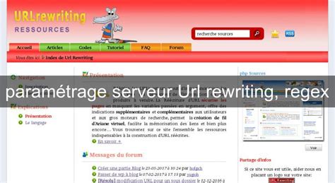 Paramétrage Serveur Url Rewriting Regex Programmation