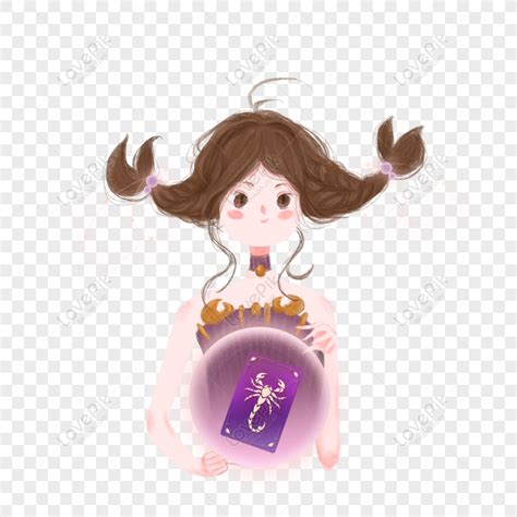 전갈 자리 여자 디자인 요소를 그렸습니다 Png 일러스트 무료 다운로드 Lovepik