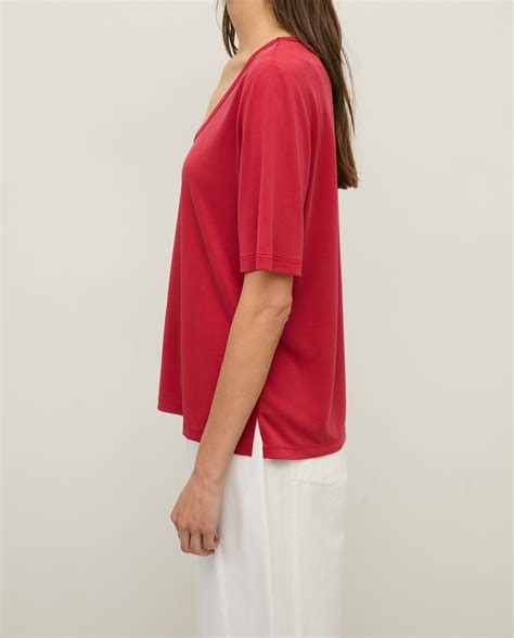 Camiseta Fluida Escote Olla Rojo Yerse