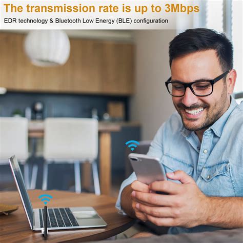 GetUSCart Long Range Bluetooth Adapter For Desktop PC Plug Play EDR Class USB Dongle