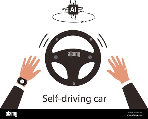 Autonomous Self Driving Concept No Touching Artificial Intelligent Vector Stock Vector Image