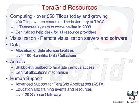 Ppt Advancing Scientific Discovery Through Teragrid Powerpoint