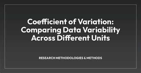 coefficient of variation comparing data variability across different