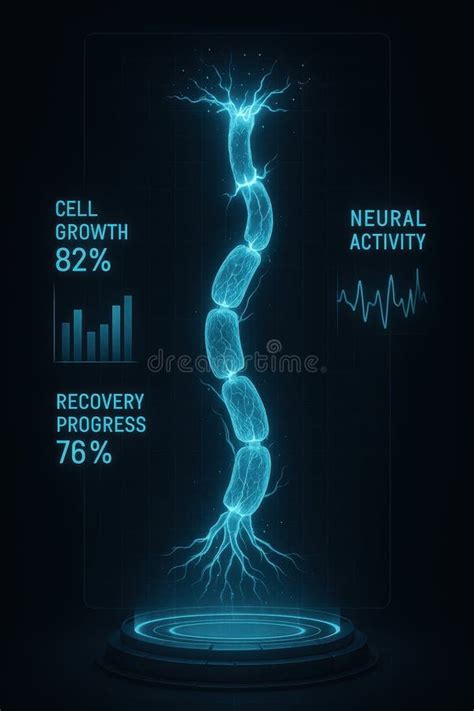 Futuristic Neuron Visualization Depicting Cell Growth Neural Activity