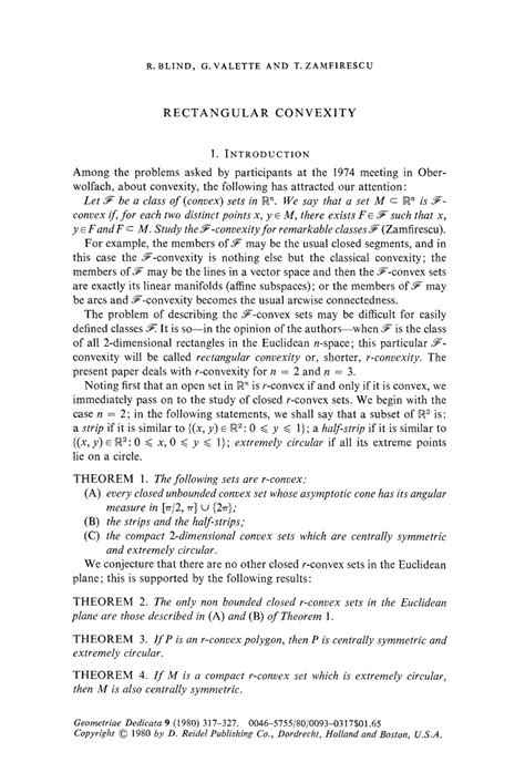 Pdf Rectangular Convexity