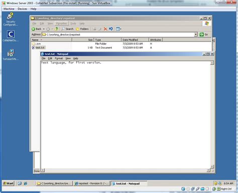 Installing Collabnet Subversion Server 163 And Tortoisesvn 163 On Windows Server 2003