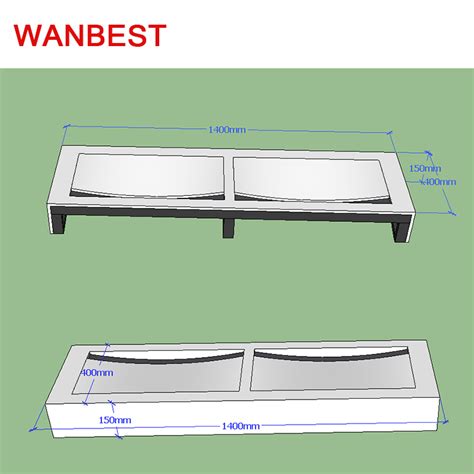 Solid Surface Luxury Bathroom Product Wash Basin With 2 Sinks