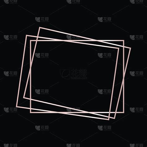 玫瑰金几何多边形框架