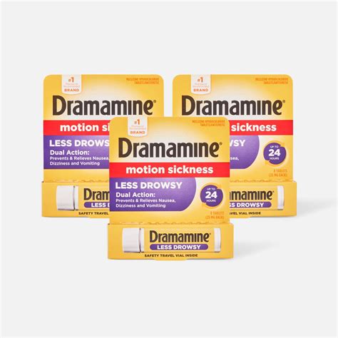 Hsa Eligible Dramamine Motion Sickness Relief Tablets Less Drowsy