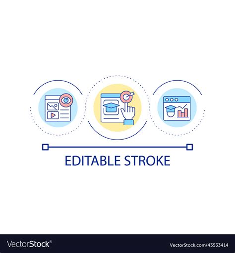 Measuring Online Student Effectiveness Loop Vector Image
